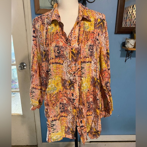 Jane and Delancey | Tops | Jane Delancey Colorful Button Down | Poshmark